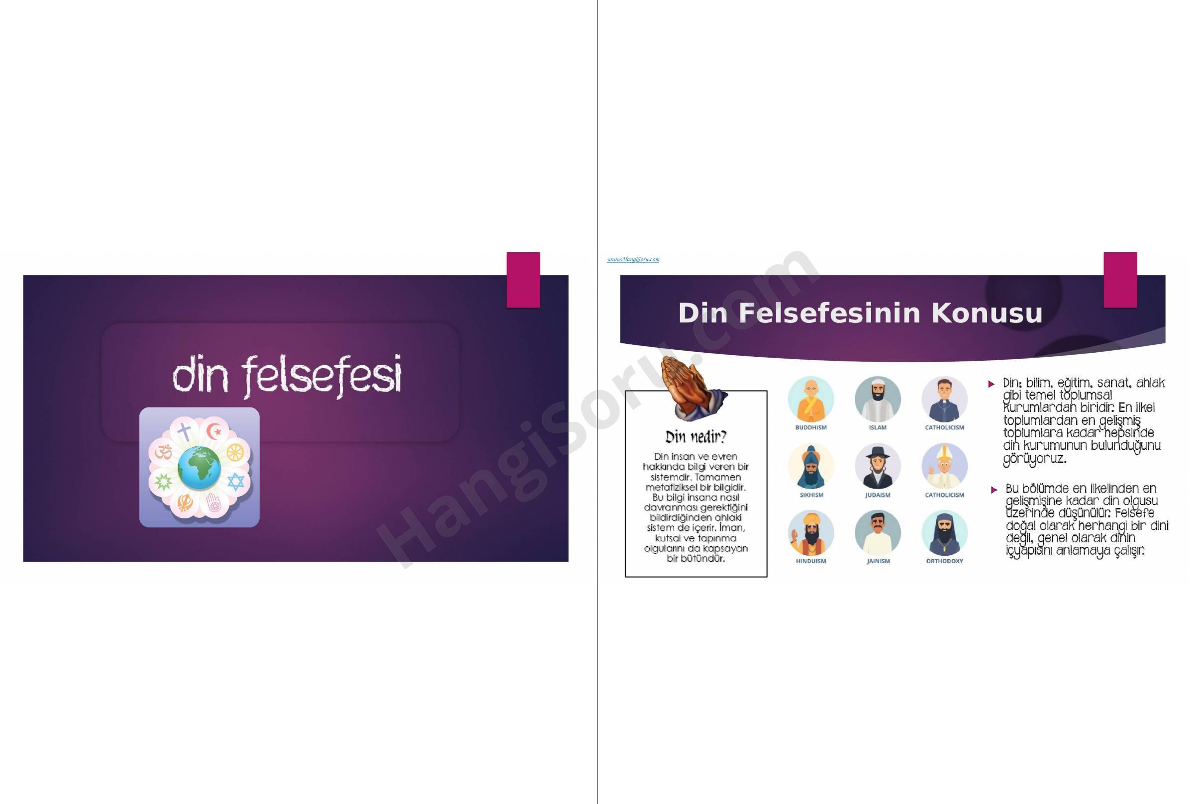 10. Sınıf Felsefe 3. Ünite Din Felsefesi Sunusu - HangiSoru 10. Sınıf Felsefe 3. Ünite Din Felsefesi Sunusu - HangiSoru
